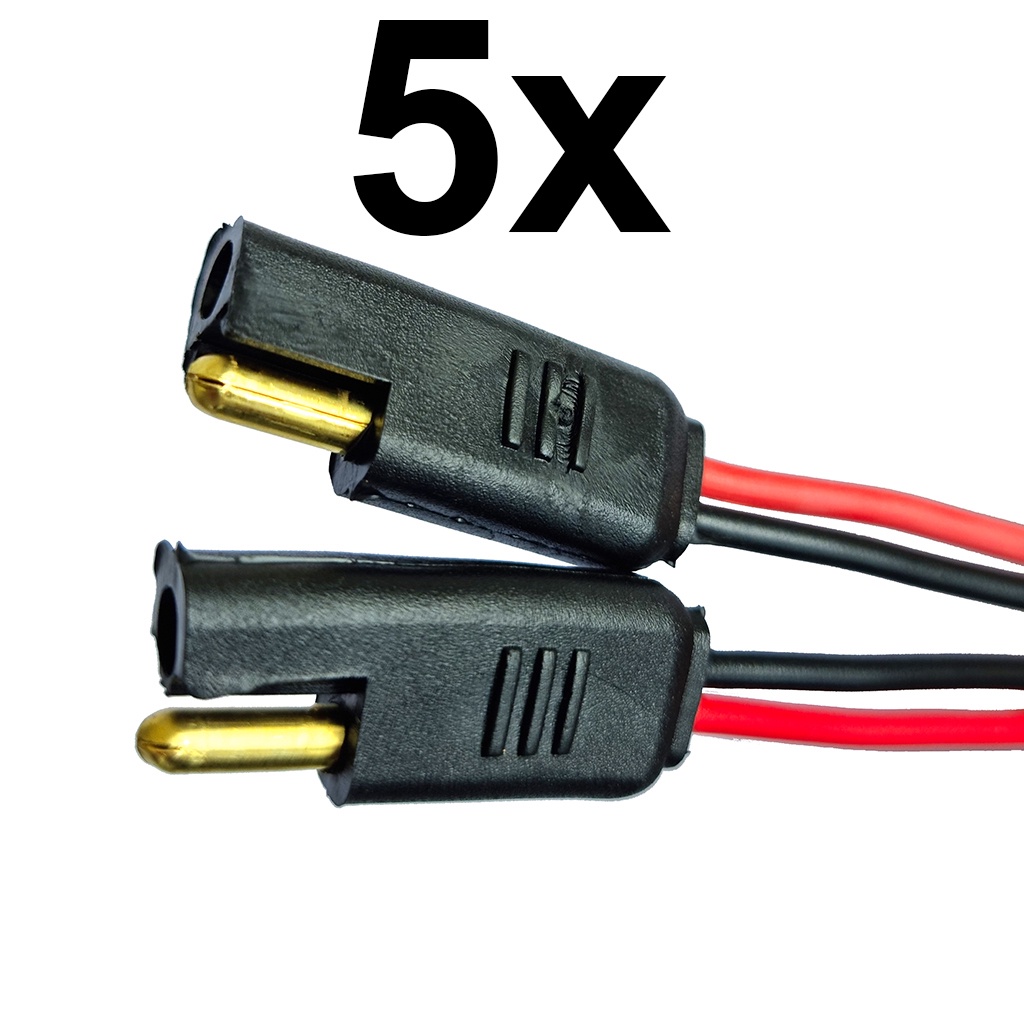 Kit 5 Pares Conector 2 Vias 1,5mm Plug Chicote Caixa Som Falante Anti ...