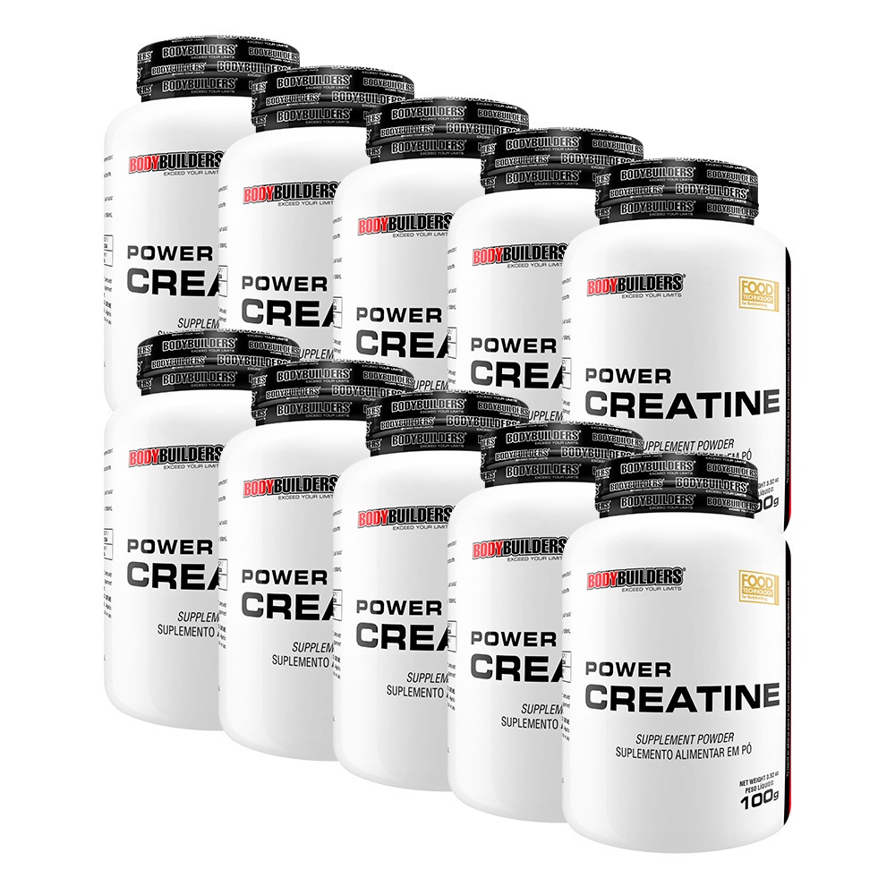 Kit 10x Power Creatina 100g - 1kg - Bodybuilders | Shopee Brasil