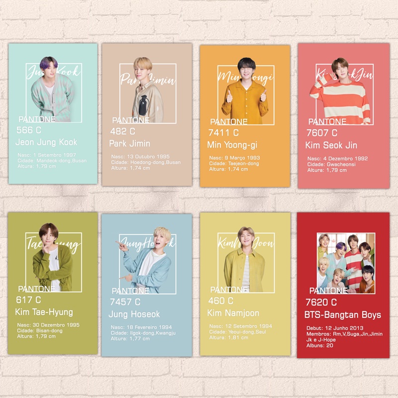 BTS PANTONE PHOTOCARDS | Shopee Brasil
