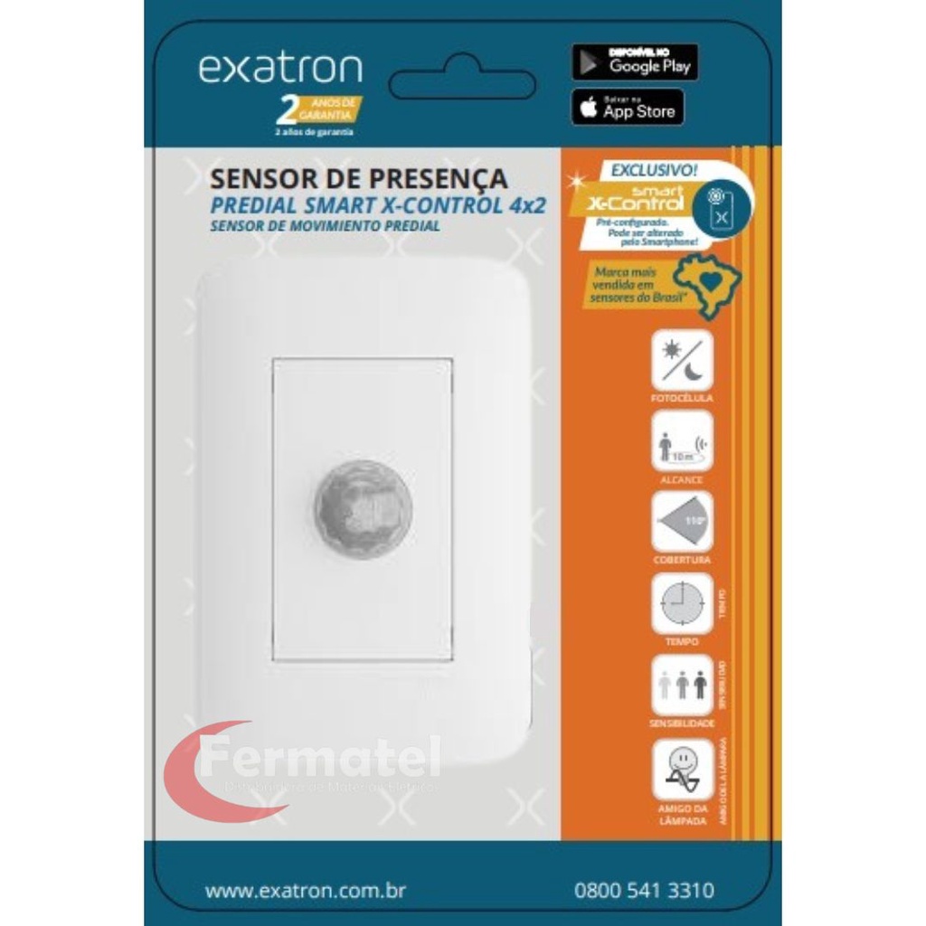 Sensor de Presença 4x2 Smart X-Control LESP4000 Exatron | Shopee Brasil