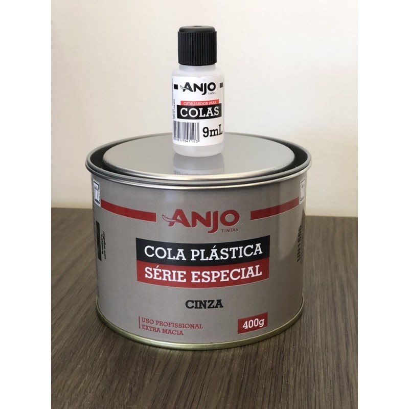 Cola plástica cinza serie especial anjo 400g com catalisador para colas ...