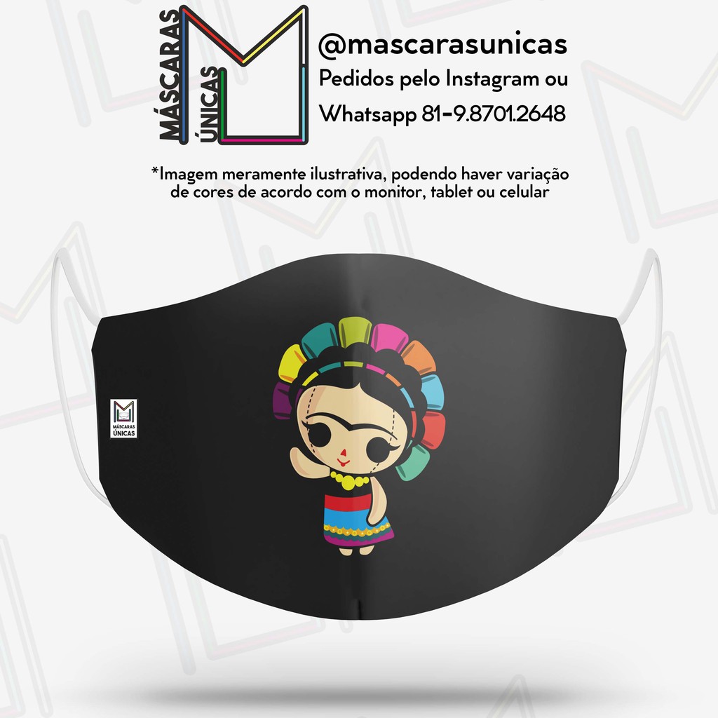 Máscara Frida Kahlo com válvula n95 | Shopee Brasil