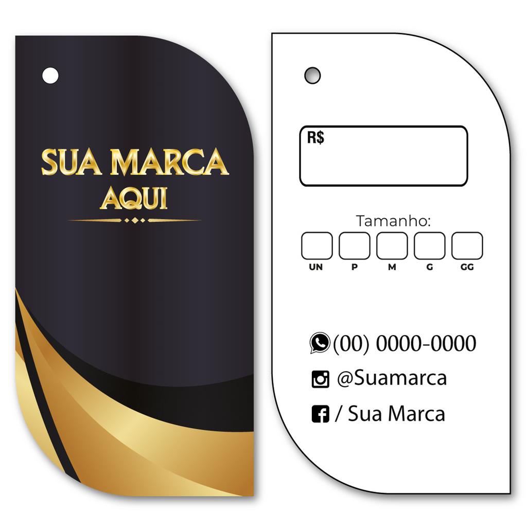 Etiqueta Tag Personalizada para Roupas Papel Brilho Lindo Modelo Folha ...