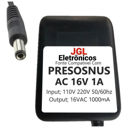 Fonte Ac 16vac Para Pré Amplificador Presonus Studio Channel | Shopee ...