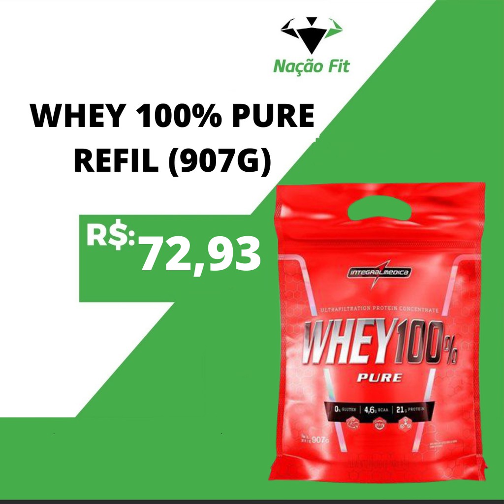 WHEY 100% PURE REFIL (907G) | Shopee Brasil