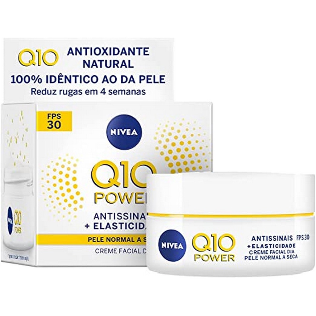 Creme Nivea Q10 Power Facial Diurno Antis+Elast Fps 30 - 50g | Shopee ...