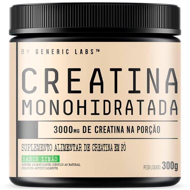 Creatina Monohidratada Saborizada - 300g - Generic Labs | Shopee Brasil