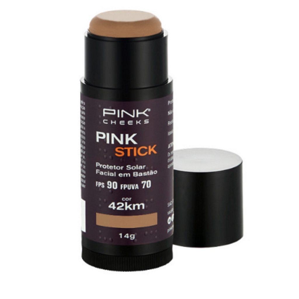 Pink Cheeks Protetor Solar Facial com Base Pink Stick FPS 90 Cor 42km ...