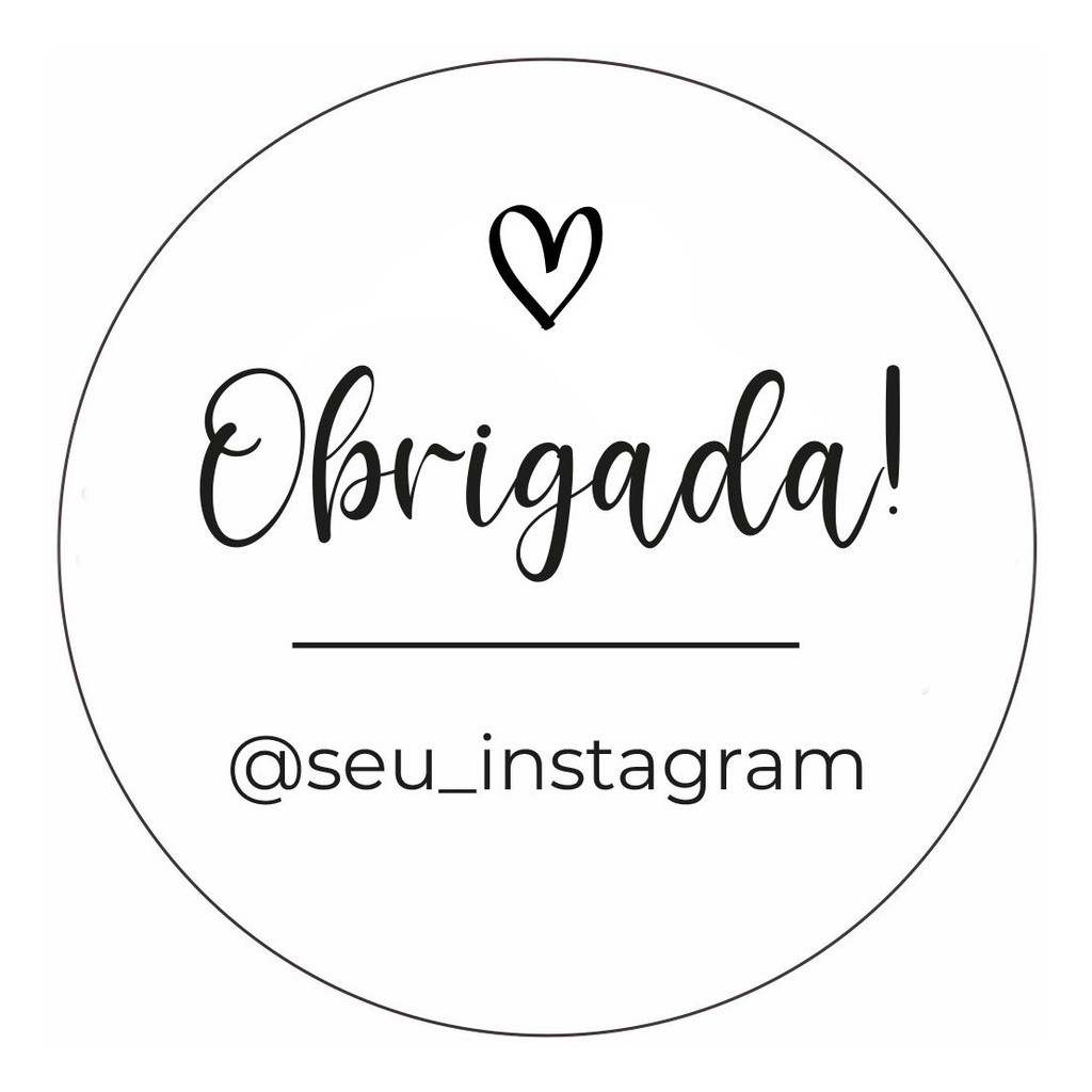 100 Adesivos Etiqueta Obrigada Instagram Personalizado | Shopee Brasil