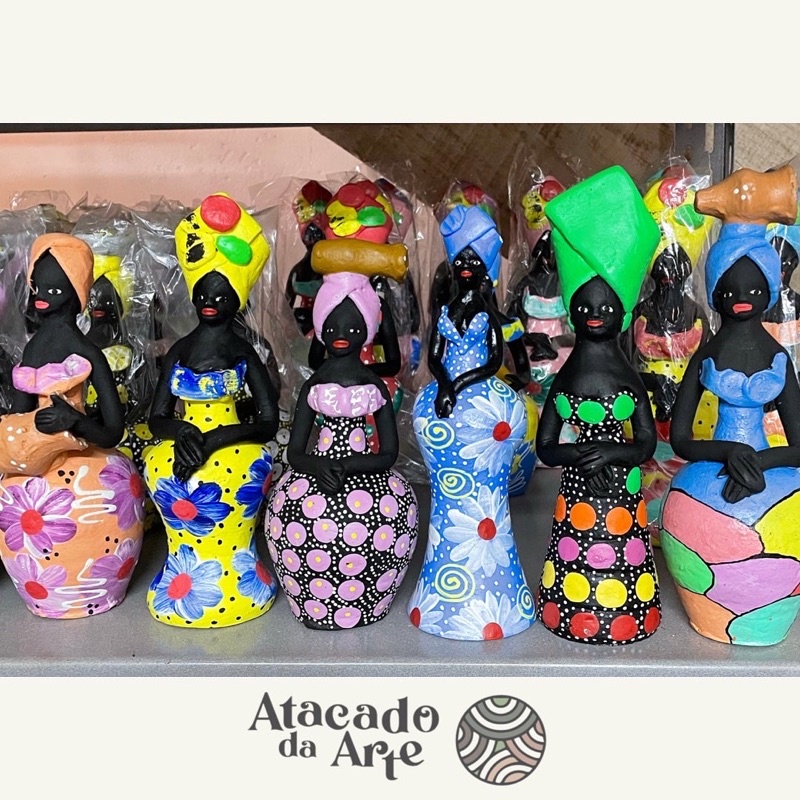 Boneca De Barro Tradicionais Lembrancinhas da Bahia - Nordeste | Shopee ...