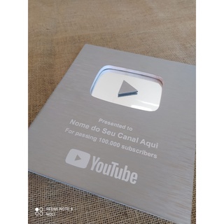 Placa 100k youtube | Shopee Brasil