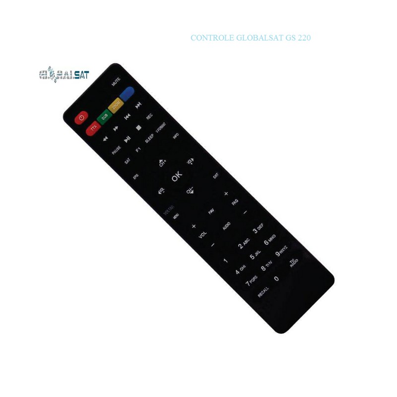 Controle remoto Receptor Globalsat GS220 hd pronta entrega | Shopee Brasil