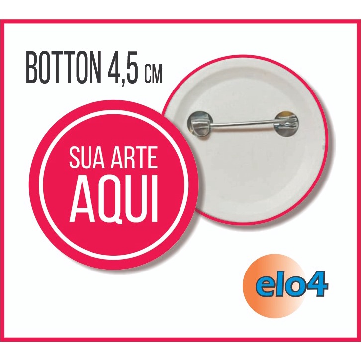 100 Botton 4,5cm/ Boton (Botom Personalizado) | Shopee Brasil
