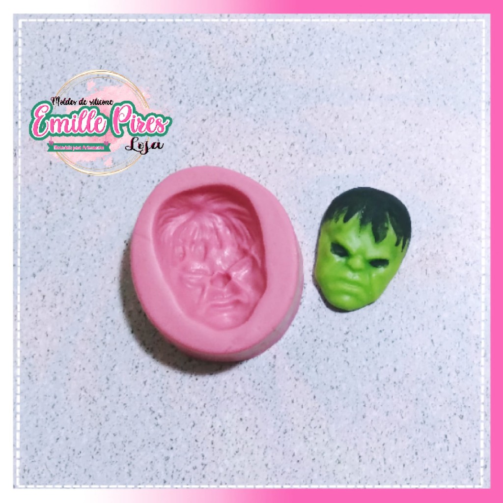 Molde de silicone cabeça do Hulk | Shopee Brasil