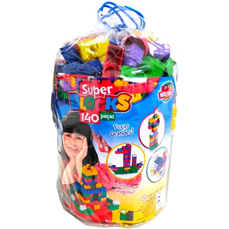 Super Blocks 140 Peças Grandes | Shopee Brasil