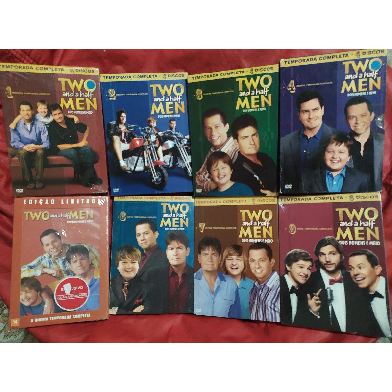 dvd kit two and a half Men dois homens e meio 1 a 7 + 9 temporadas ...