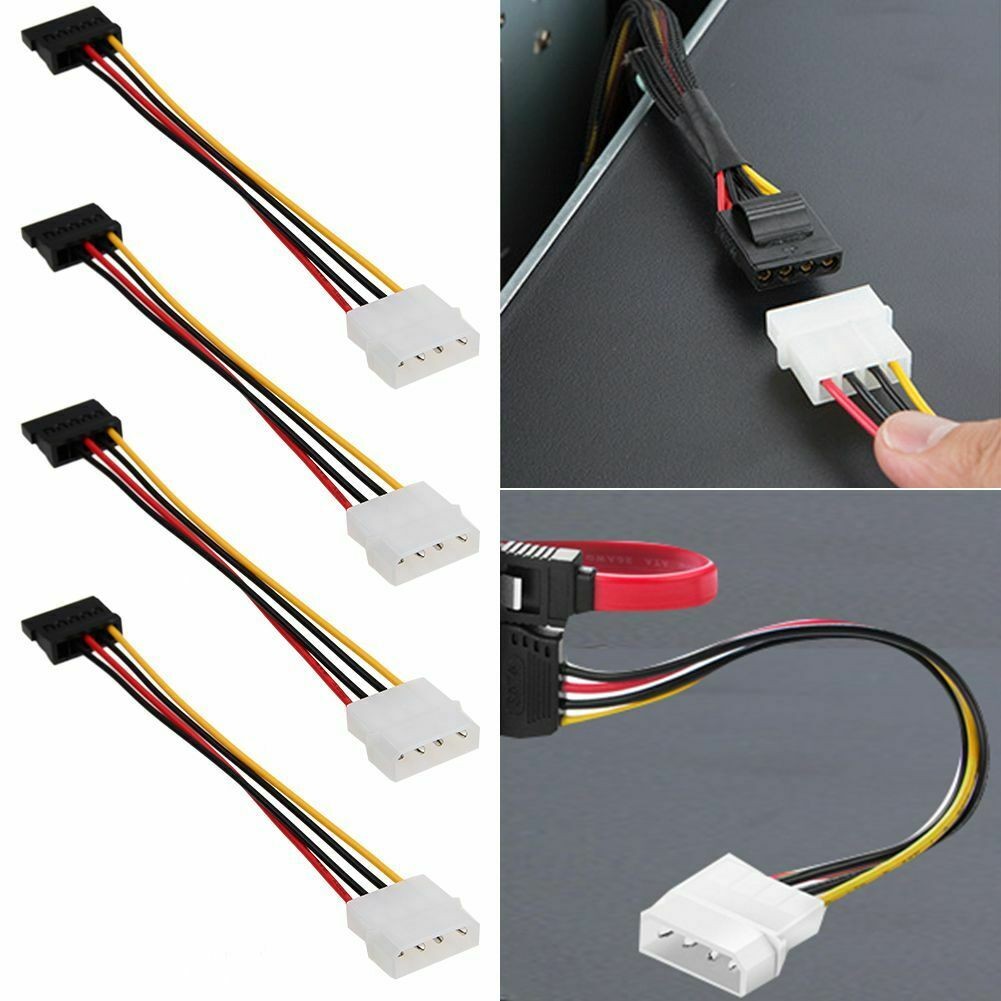 Cabo Sata Força Fonte Adptador Ide 4 Pinos | Shopee Brasil