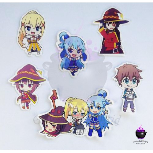 Adesivo Konosuba Anime - kit com 6 unidades | Shopee Brasil