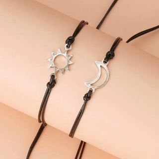 Par Pulseiras de Casal Amizade Lua e Sol Conjunto | Shopee Brasil
