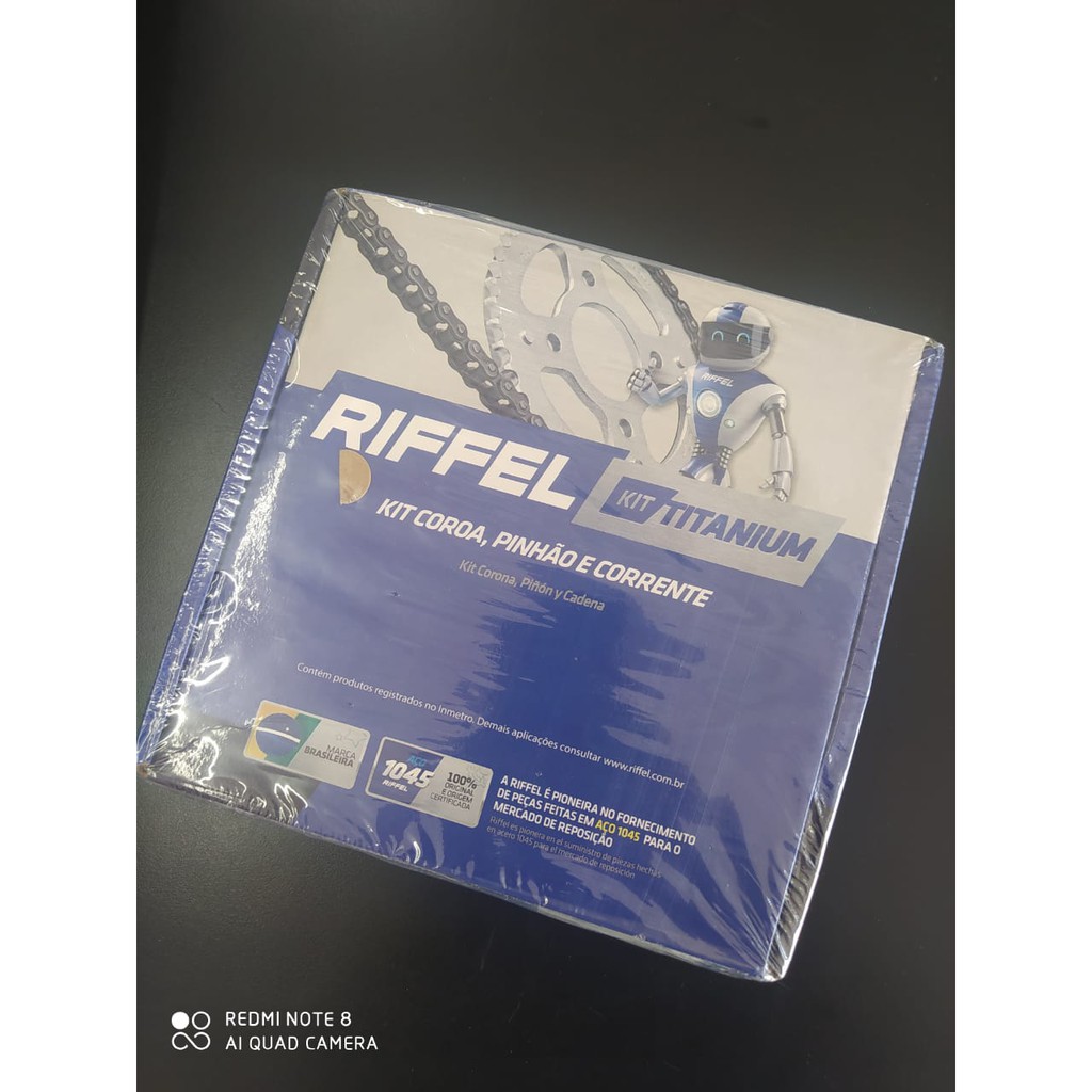 Kit Relação Riffel Ybr 125 Factor Titanium Reforçado Aço 1045 | Shopee ...