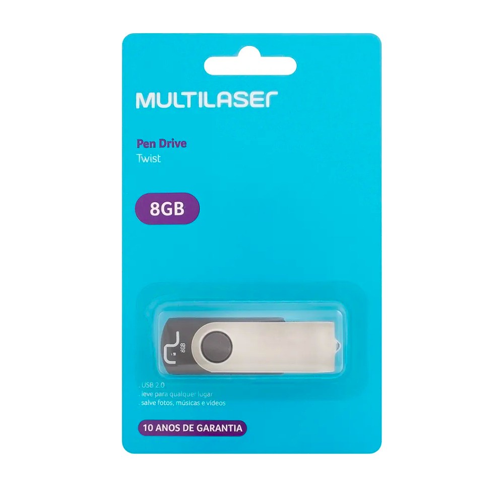 Pen Drive Twist 8GB Multilaser PD587 Usb 2.0 Pendrive Original | Shopee ...