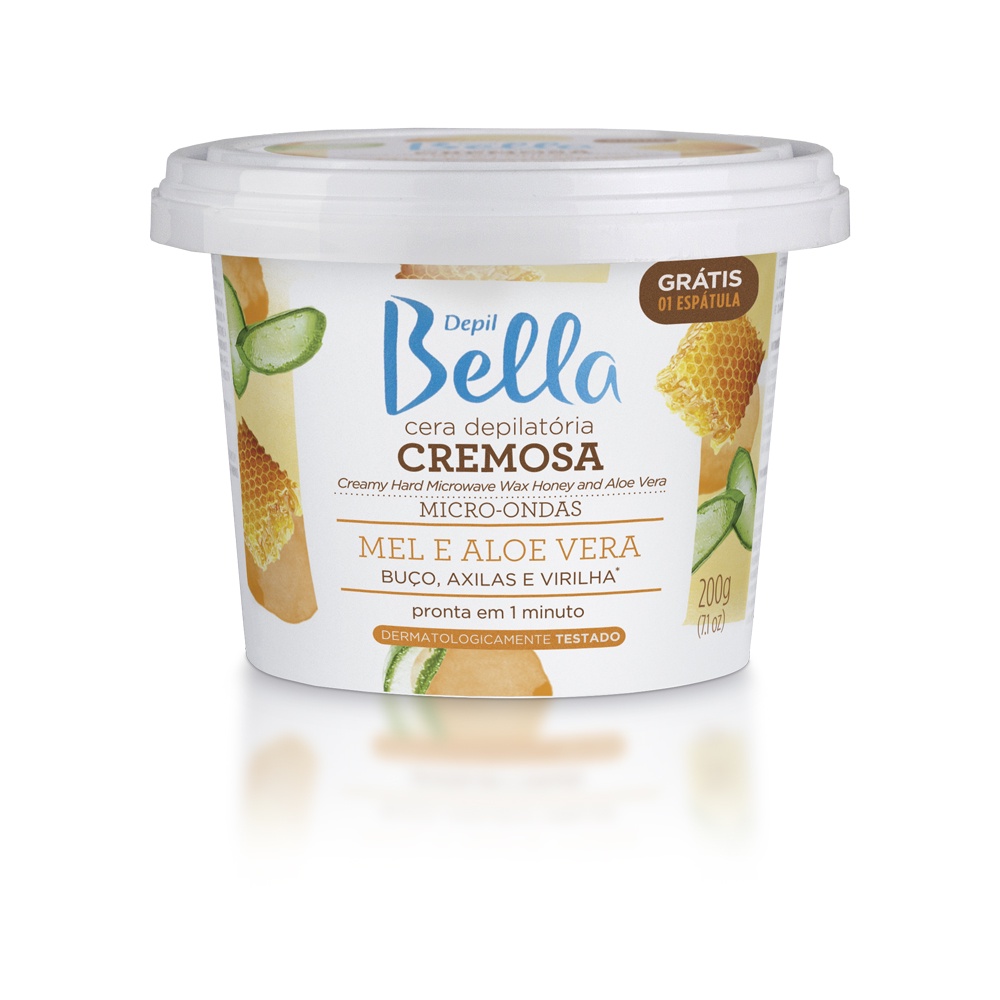 Cera Cremosa Micro-Ondas Mel E Aloe Vera Depil Bella 200g | Shopee Brasil