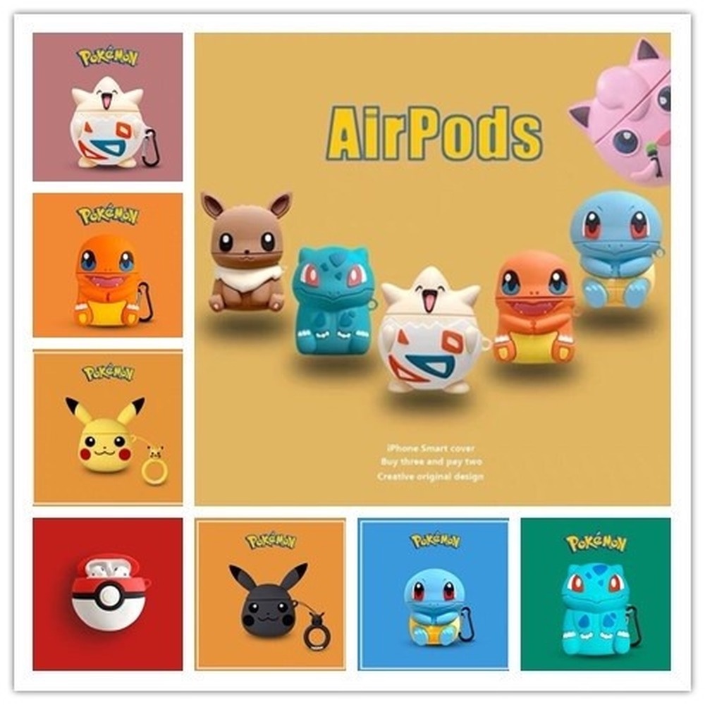 Em Estoque! Coleção Pokemon Para Airpods 1 2 Pro Soft Case Capa Do Fone ...