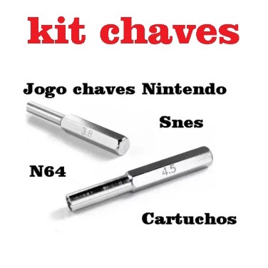 Chave game bit 3.8mm e 4.5mm, chave para n64, para console N-gc e snes ...