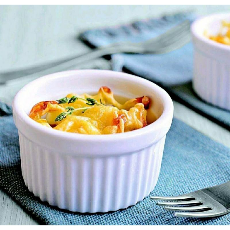 Kit C/6 Ramekin Ramequim Porcelana 100ml Pates Molhos Sobremesa ...