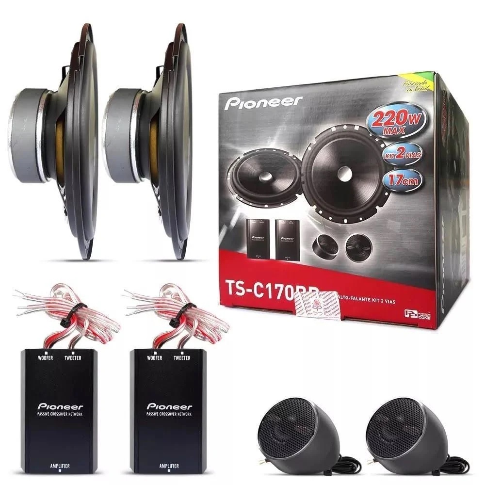 Alto Falante 6 Polegada Pioneer Kit Duas Vias Ts-c170br 120wrms/220wpmpo | Shopee Brasil