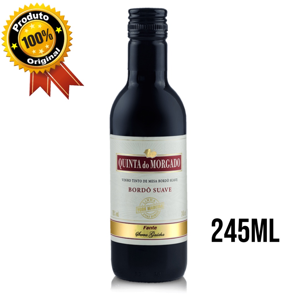 Vinho Quinta do Morgado Bordo Tinto Suave 245ML | Shopee Brasil