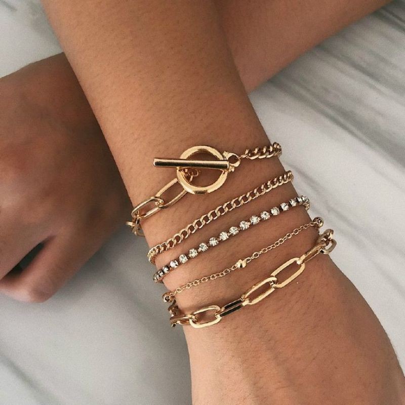 Pulseiras Douradas | Shopee Brasil
