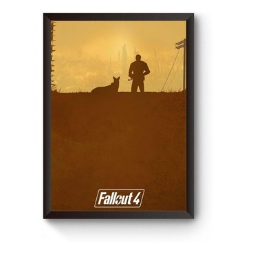 Quadro A4 Arte Minimalista Fallout 4 Poster Moldurado | Shopee Brasil