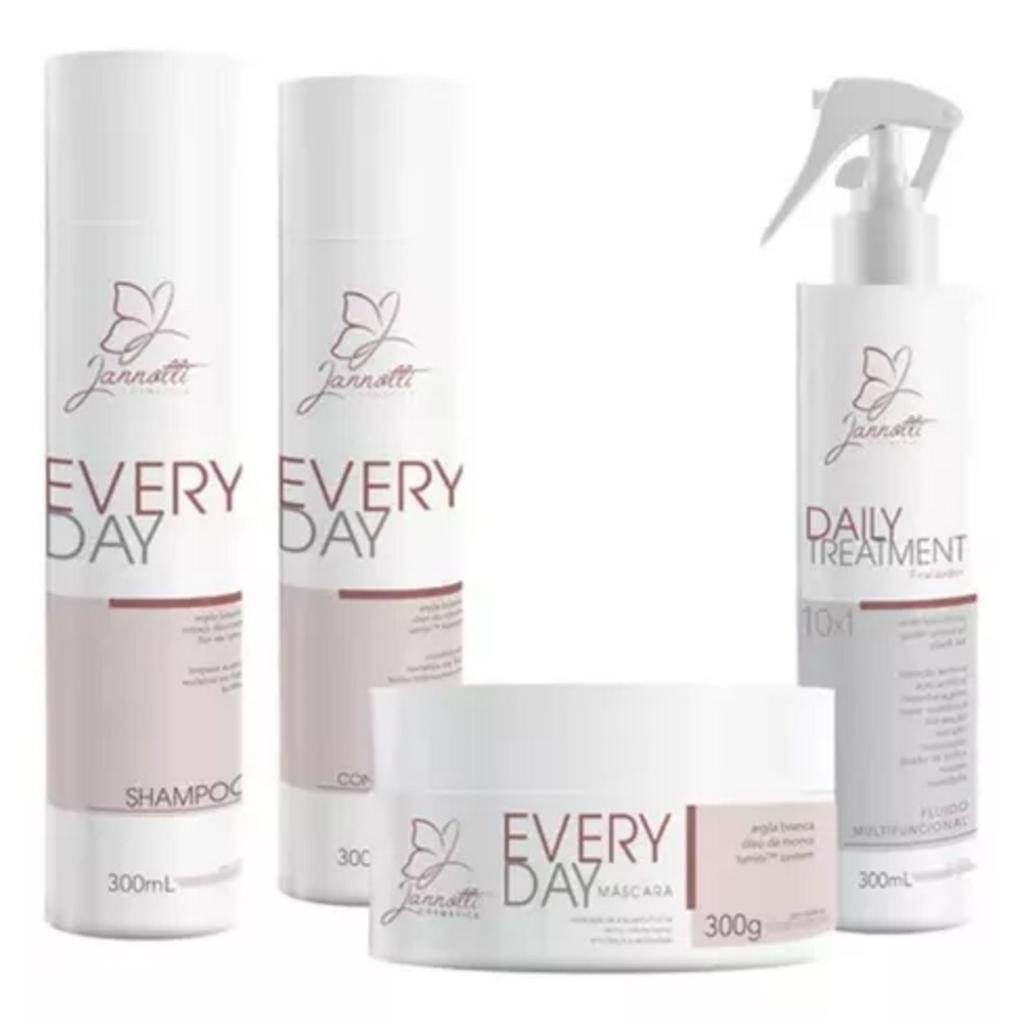 Kit Completo Every Day + Protetor Térmico Jannotti Cosmetics | Shopee ...