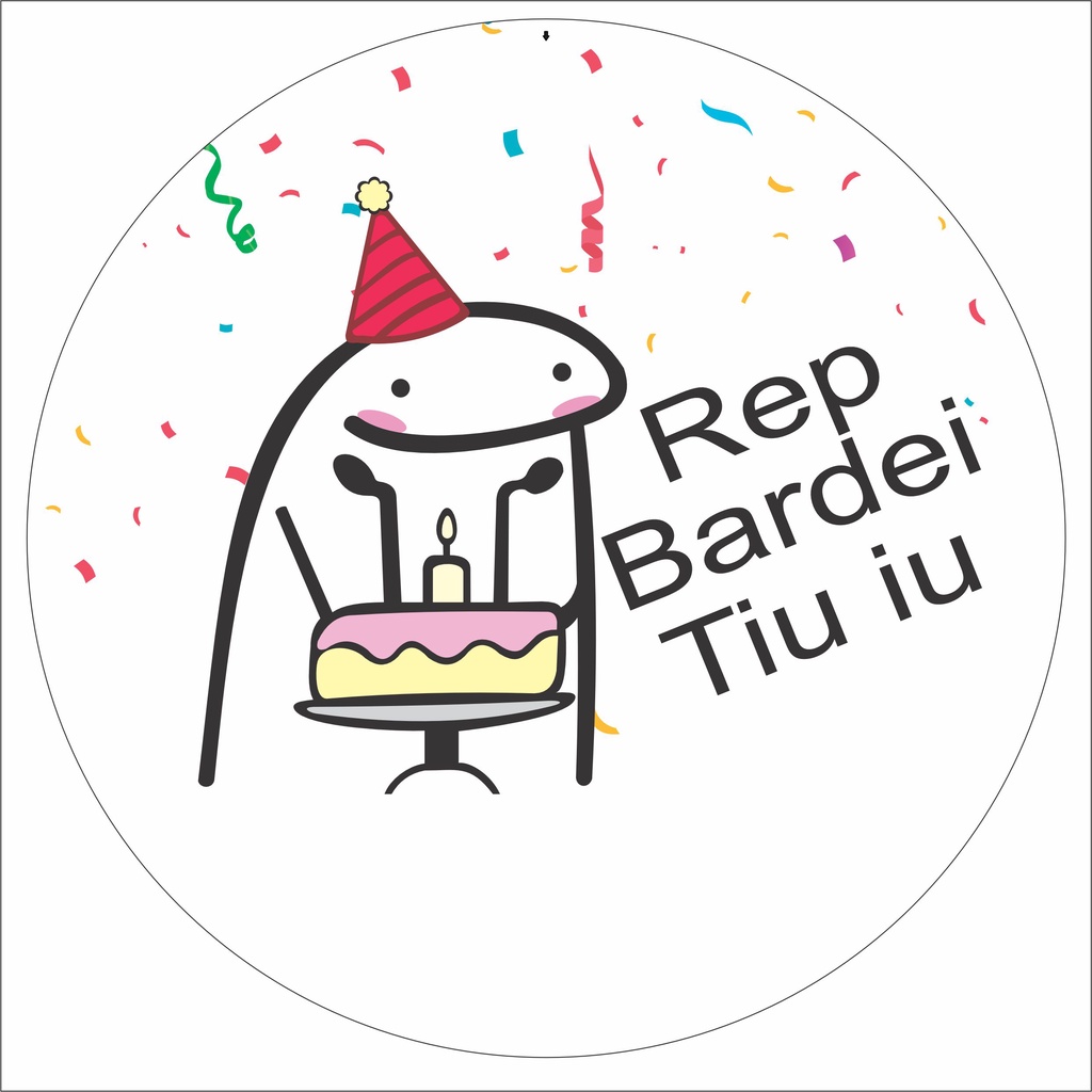 Painel Redondo Tecido Sublimado Flork - Rep Bardei Tiu Iu 2 | Shopee Brasil