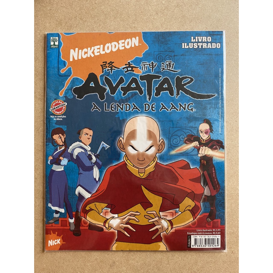 Álbum de figurinhas Avatar - A Lenda de AANG, ed. Abril, 2008, completo ...