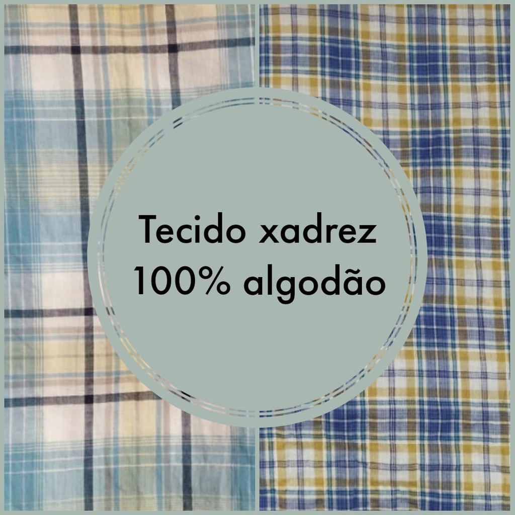Tecido Xadrez 100% Algodao (1m X 1,50m) s9265 | Shopee Brasil