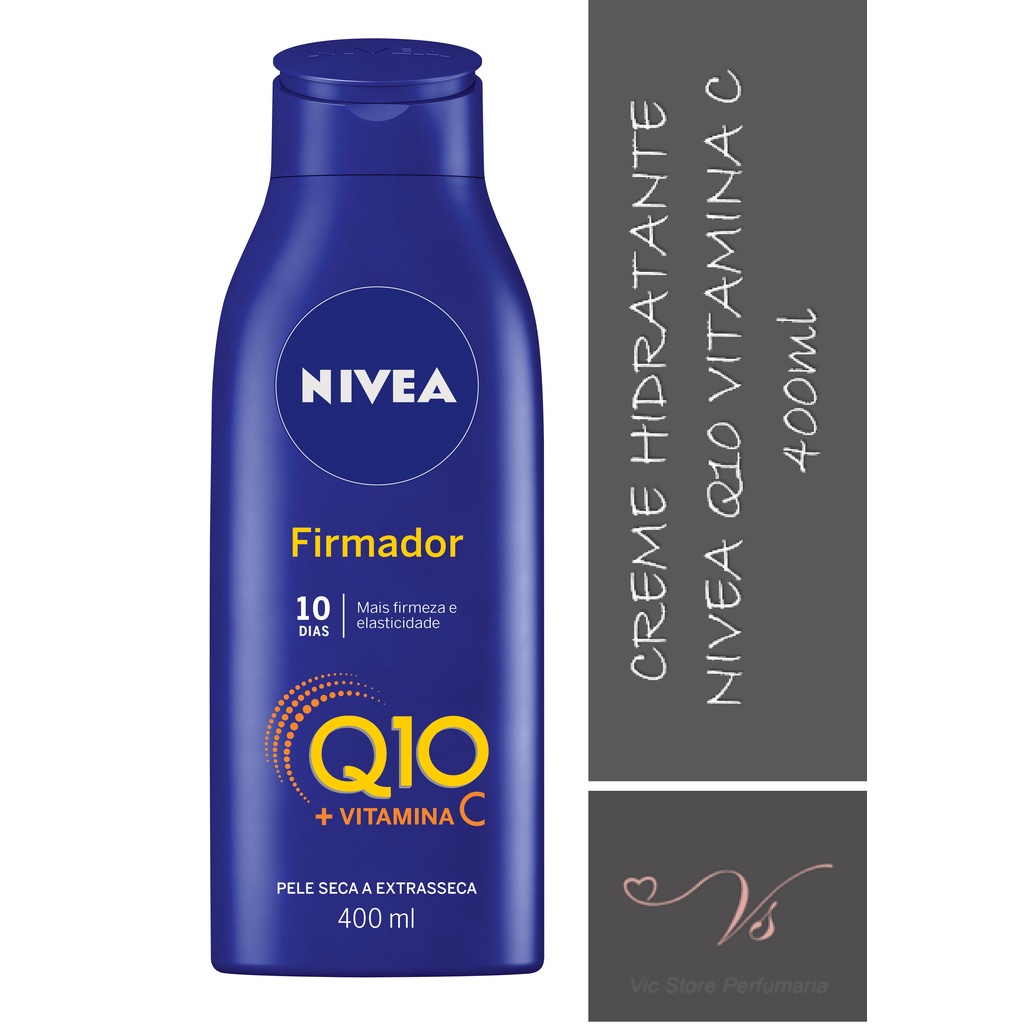 Creme Hidratante Corporal 400ml Nivea Q10 Firmador com Vitamina C (azul ...
