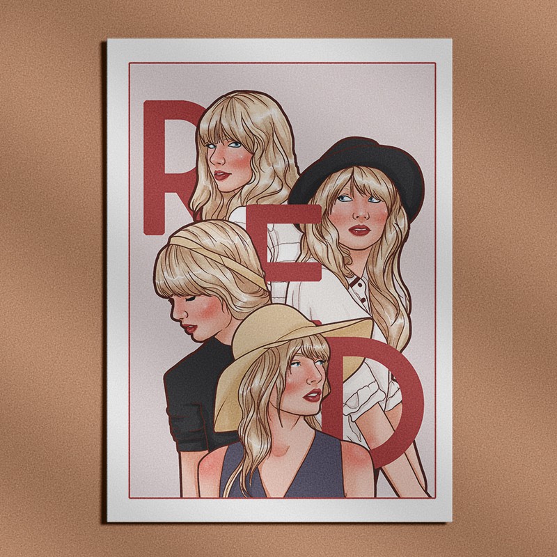 Mini Print e Pôster Taylor Swift Red | Shopee Brasil