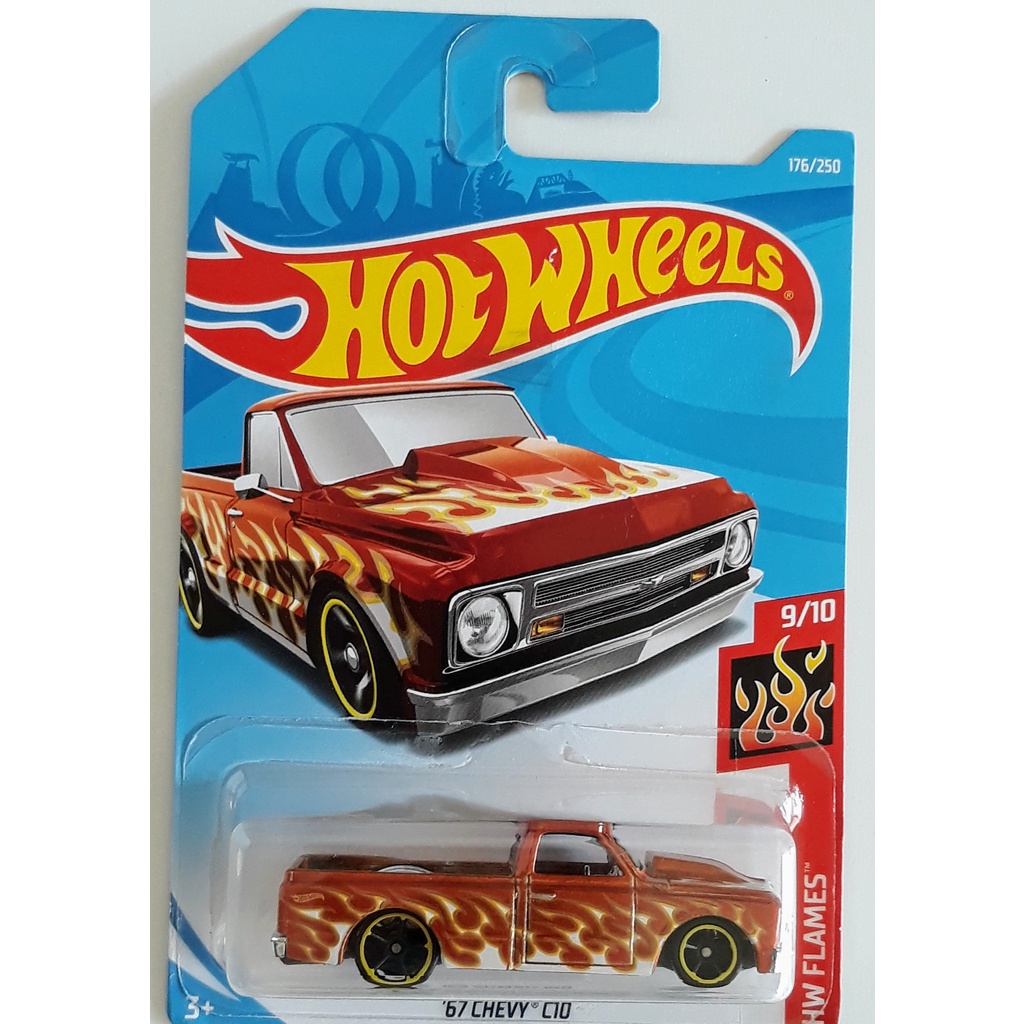 HOT WHEELS - HW FLAMES - '67 CHEVY C10 | Shopee Brasil