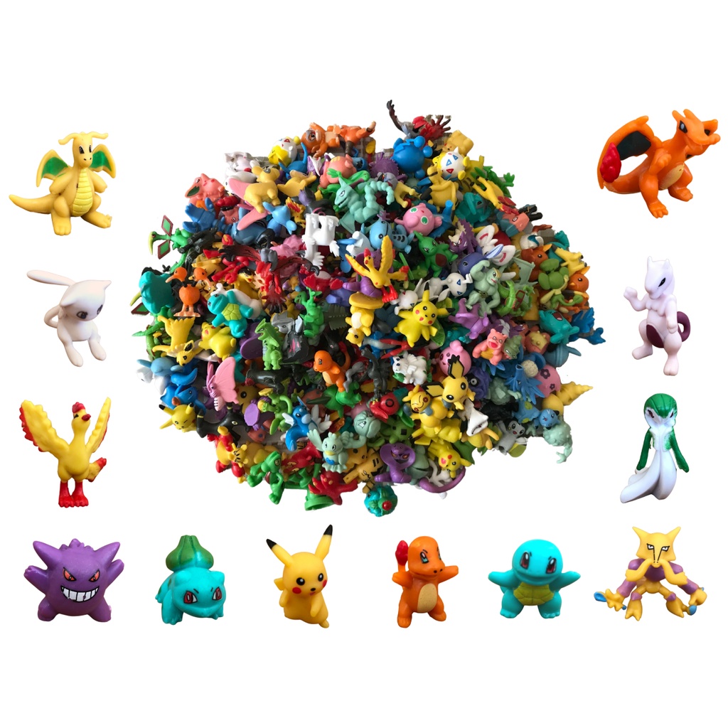 Kit 48 Miniaturas Pokémon Unite Go Sem Repetições Pikachu Incluso ...