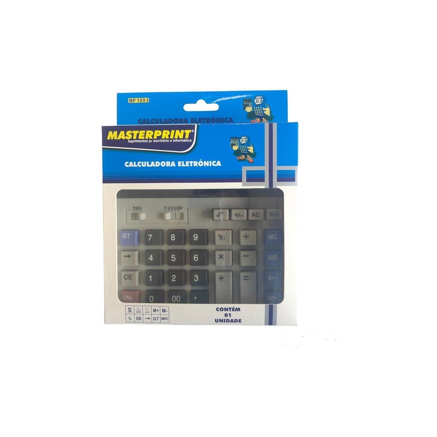 Calculadora Eletrônica 12 Digitos MP 1093 MasterPrint | Shopee Brasil