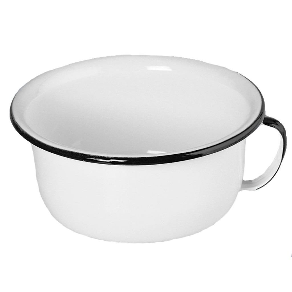 Pinico Urinol Aço Esmaltado Branco Nº 24 Banheiro Penico Retro | Shopee ...