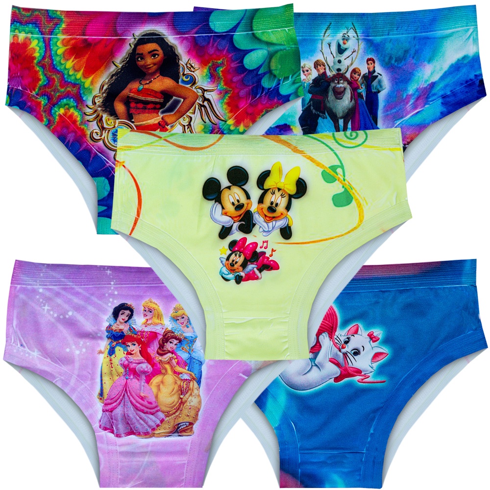 Kit 20 Calcinha Infantil Estampada Sublimada Microfibra Menina Atacado ...