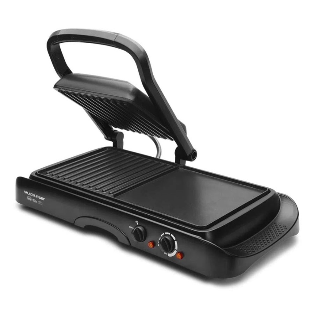 Chapa Grill 2 em 1 Elétrico 1500W Multilaser - CE106 CE107 | Shopee Brasil