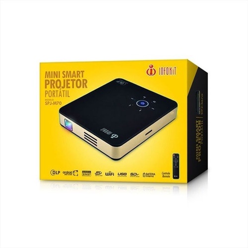 Mini Projetor Smart Android Multimidia 200 Lumens Spj-m70 | Shopee Brasil