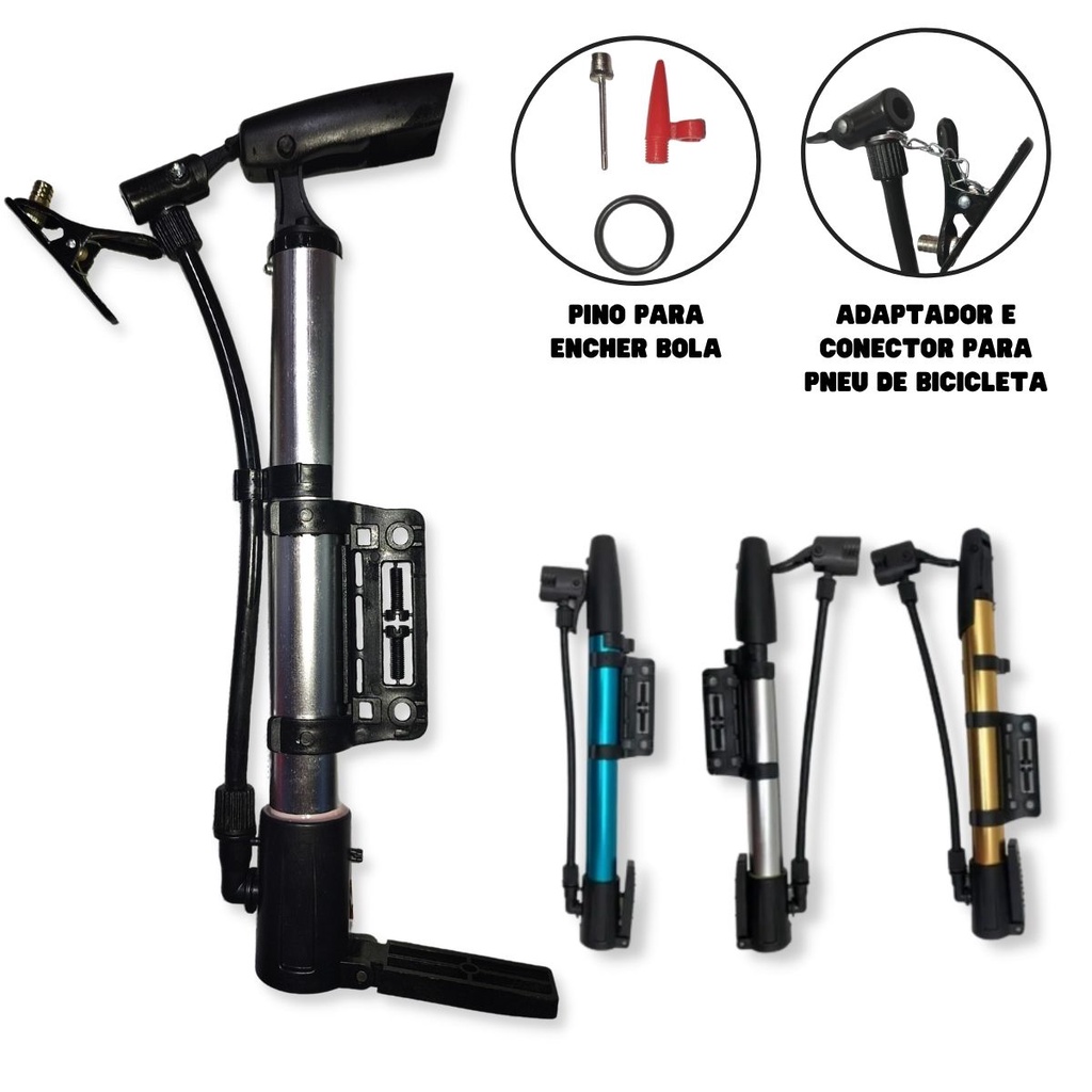 Bomba De Ar Para Encher Pneus Bicicleta, Bolas Futebol | Shopee Brasil
