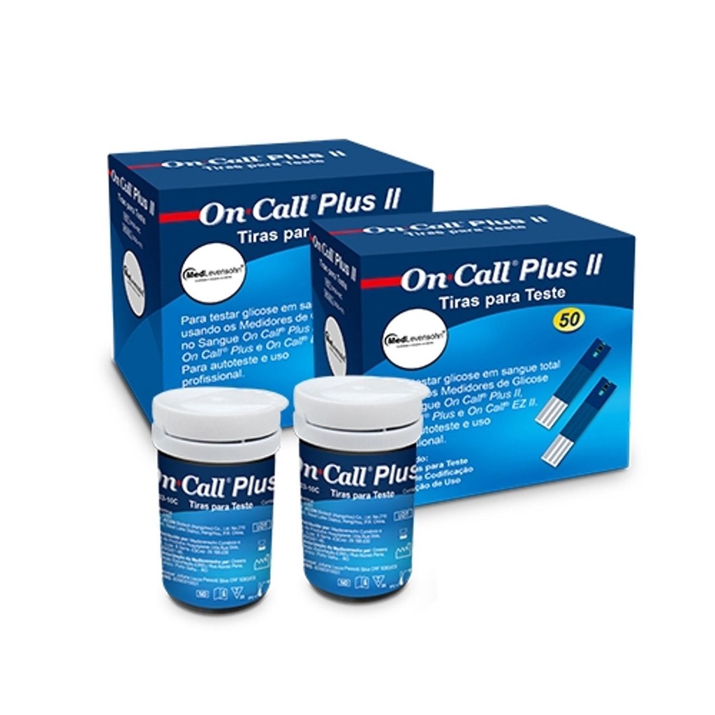 Kit Tiras De Teste On Call Plus C/ 02 Caixas com 50 Tiras Cada (100 ...