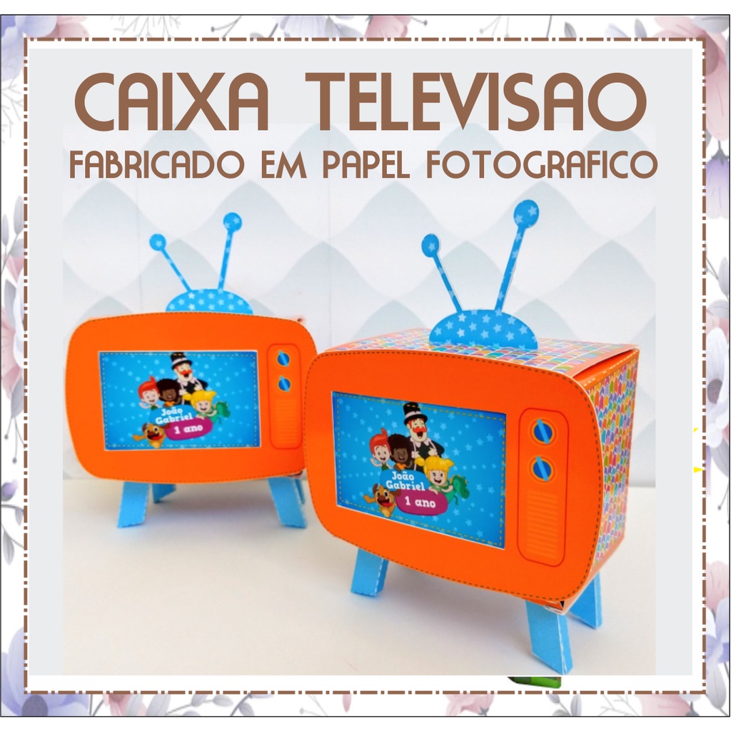 10 Caixa TV personalizada | DESMONTADA E IMPRESSA | lembranças ...