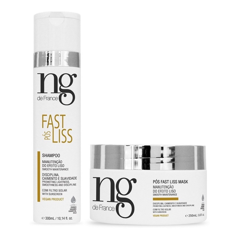 Ng De France Kit Pos Fast Liss Shampoo 300ml + Mascara 250ml | Shopee ...